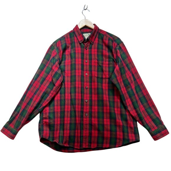 L.L. Bean | Shirts | Ll Bean Mens Long Sleeve Button Up Shirt Large Red ...